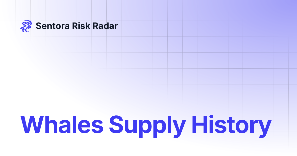 Whales Supply History | IntoTheBlock Risk Radar