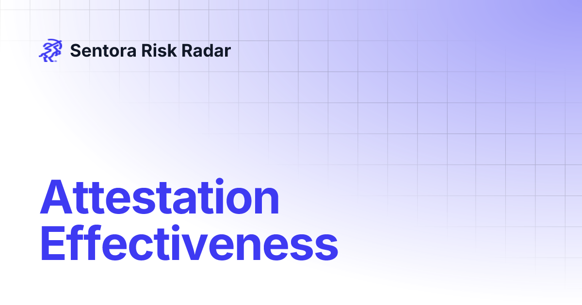 Attestation Effectiveness | Sentora Risk Radar